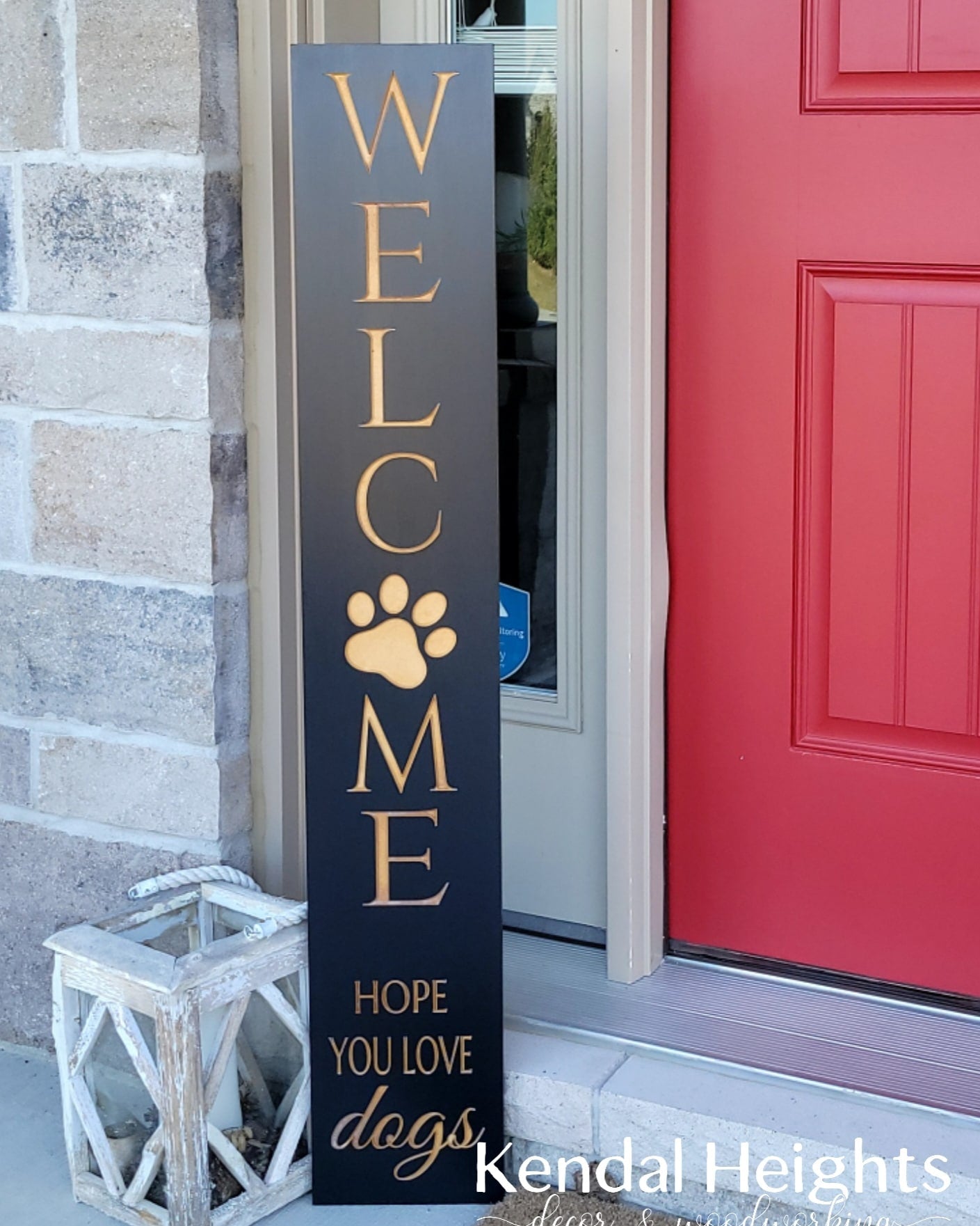 Custom Engraved Welcome Signs - Welcome Paws – Kendal Heights Decor ...